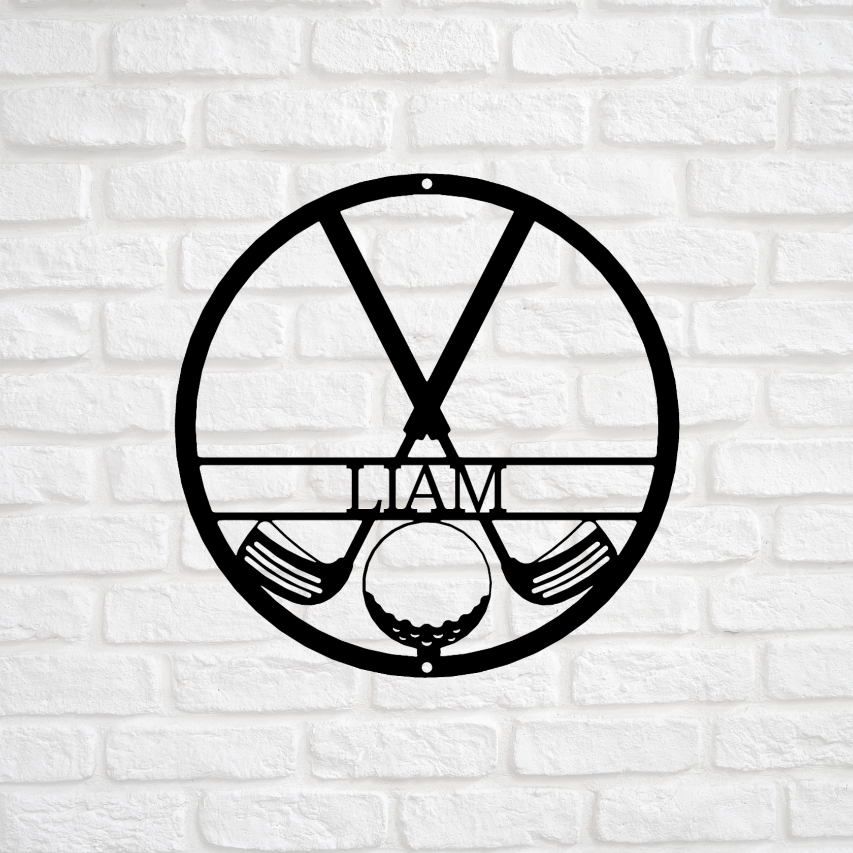 Crossed Clubs - Personalized Golf Sign Personalized Golf Decor, Golf ...