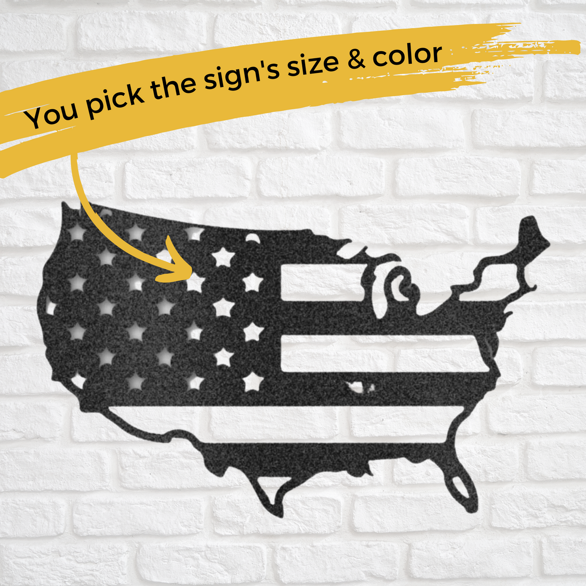 USA American Flag - Custom Metal Wall Art - Patriotic Decoration, Patr ...