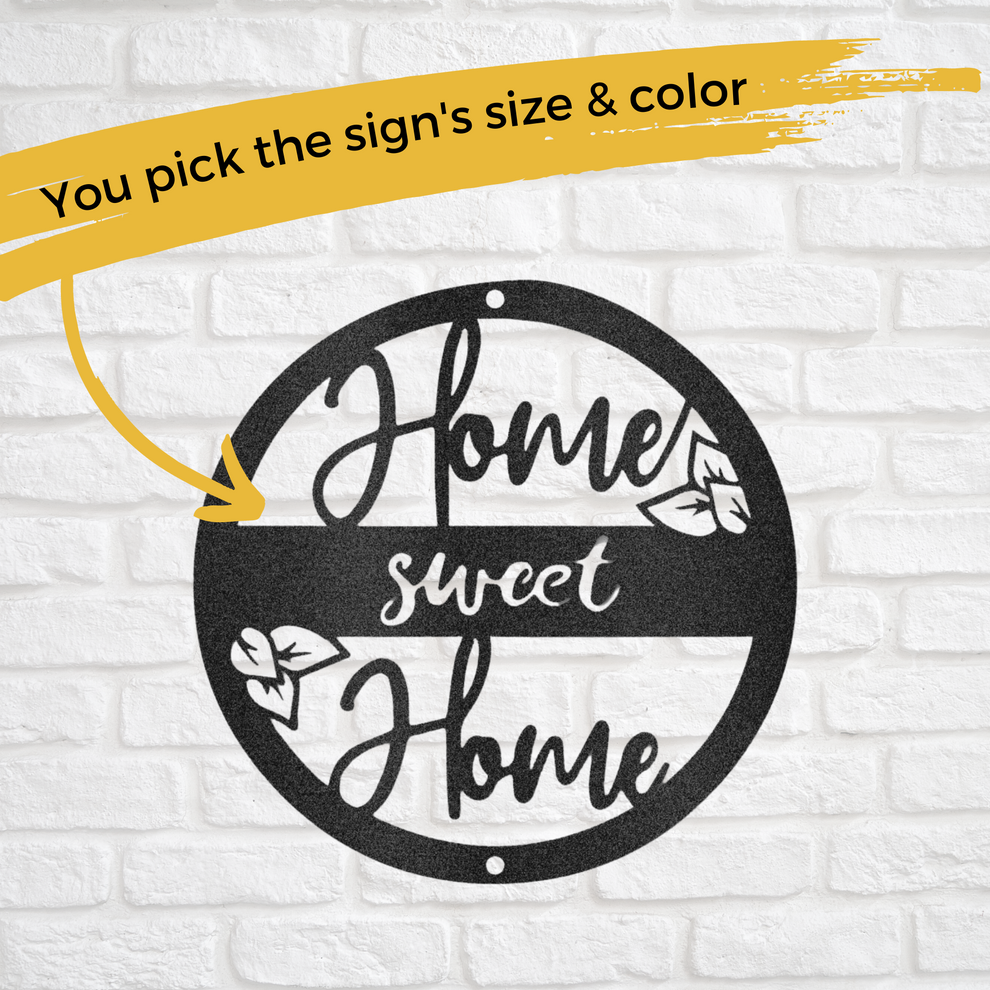 Home Sweet Home - Custom Metal Sign - Liliana and Liam