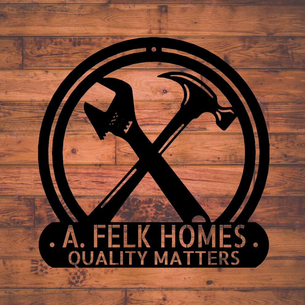 Hammer, Wrench Monogram | Custom Metal Sign | Wall Art – Liliana and Liam