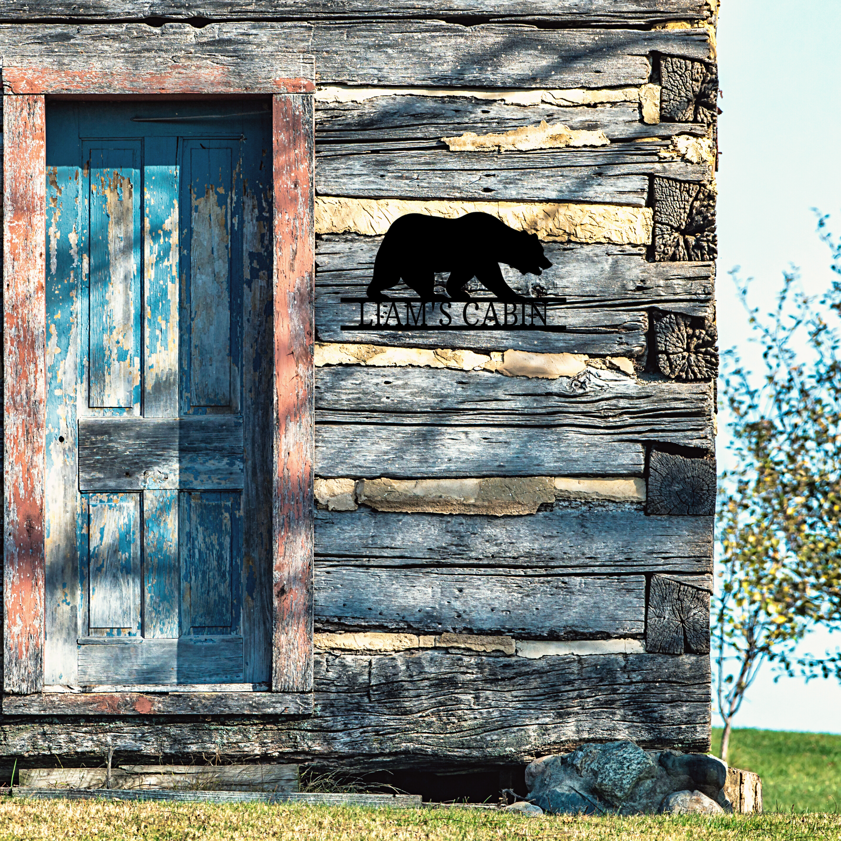 Personalized Metal Bear Sign, Cabin Sign, Bear Wall Decor, Metal Wall ...