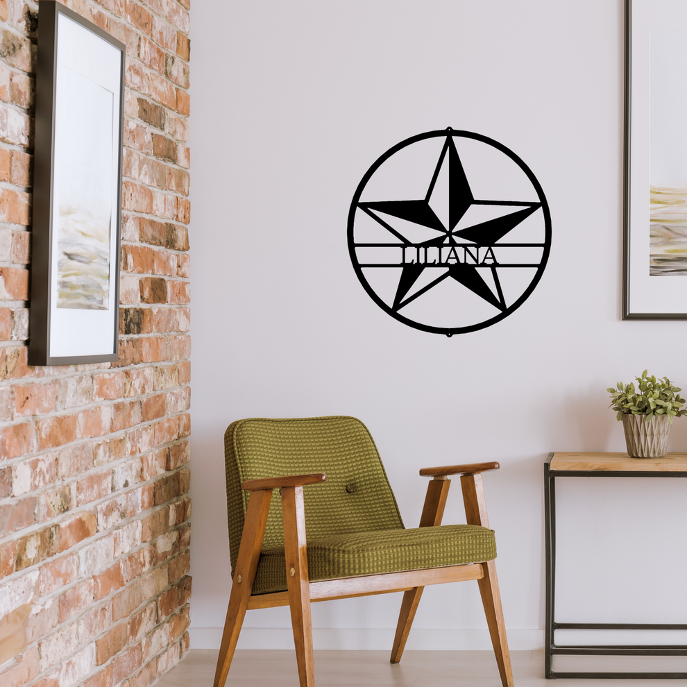 Star Sign - Custom Laser Cut Large Metal Wall Art - Star Wall Decor ...
