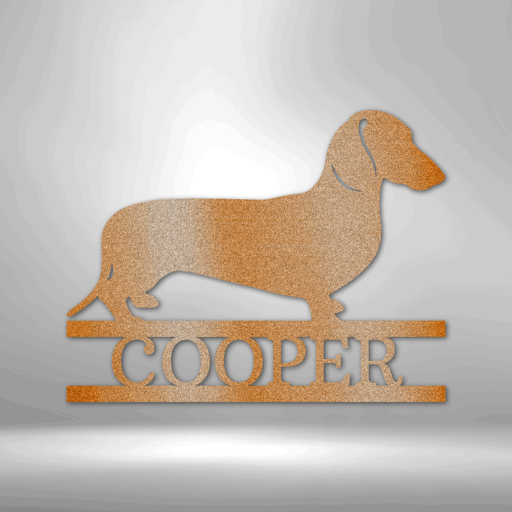 Dachshund Dog Sign - Custom Metal Sign - Short Hair, Long Hair, or Wire ...