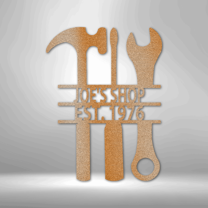 Tool Sign with Hammer, Screwdriver, and Wrench - Personalized Workshop ...