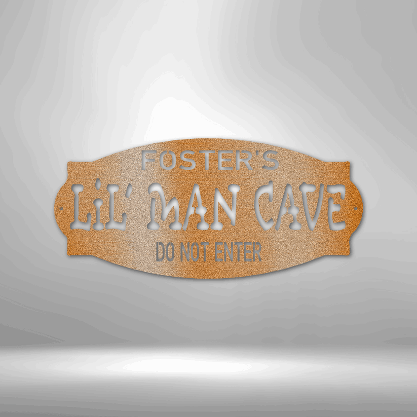 Personalized Little Man Cave Metal Sign, Boys Nursery Decor, Boy Room ...