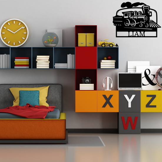 Coal Train Monogram | Custom Metal Sign | Wall Art – Liliana and Liam