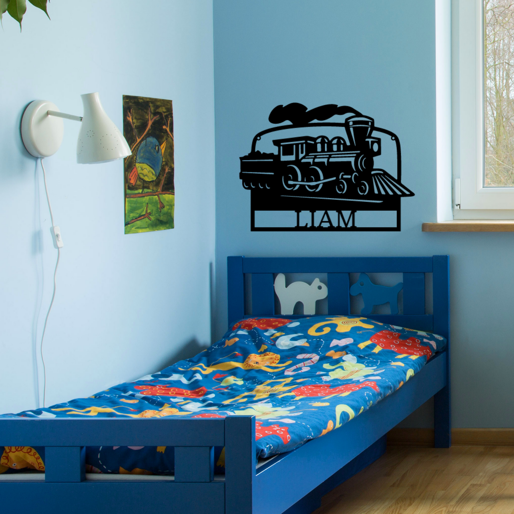 Coal Train Monogram | Custom Metal Sign | Wall Art – Liliana and Liam