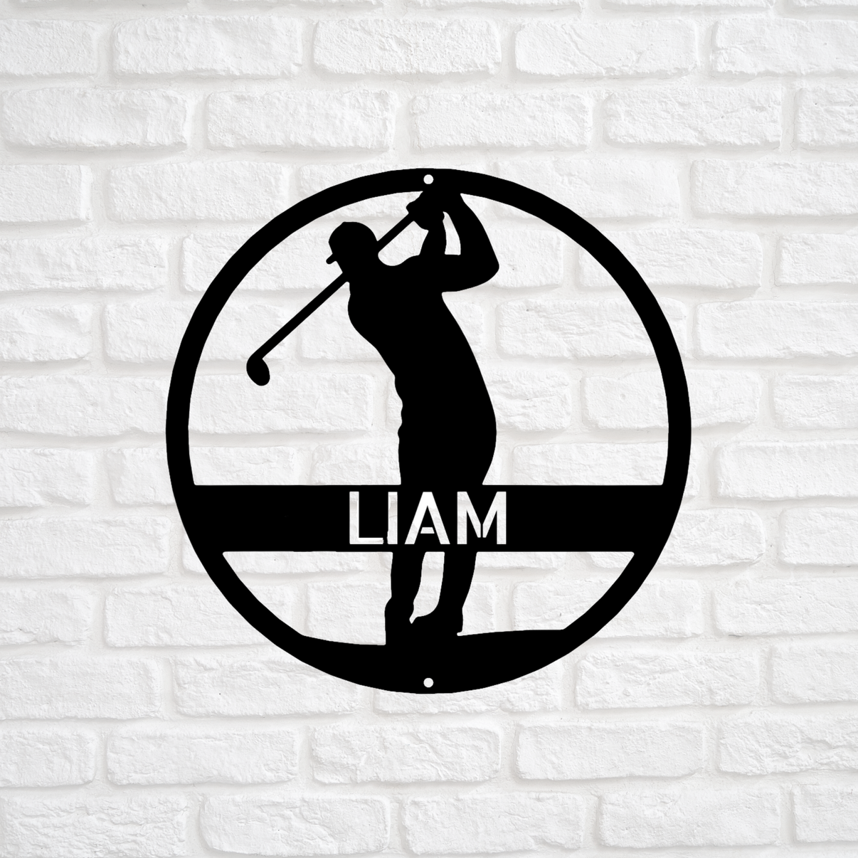 Golfer | Custom Metal Sign | Sports Wall Art – Liliana and Liam