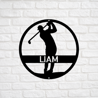 Personalized Golfer Metal Sign - Personalized Golf Sign Personalized G ...